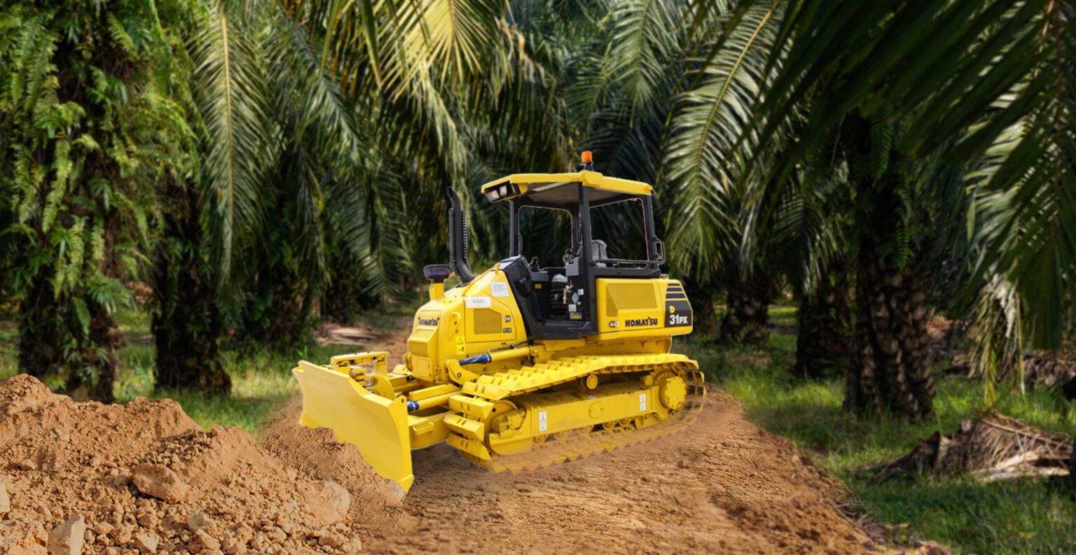 KOMATSU D31PX-22, an Efficient Bulldozer for Road Construction in Swamp ...